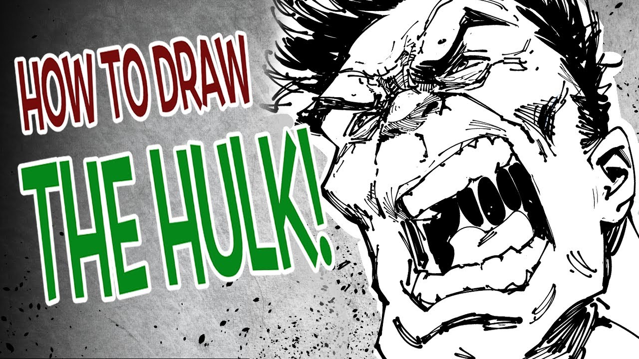 How to draw The Hulk (head) digitally - Timelapse - YouTube