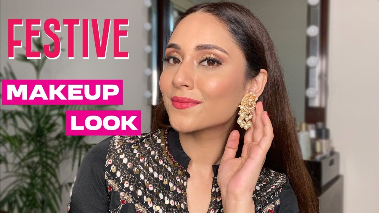 Quick Festive Makeup Look in 10 Minutes | @GetGorgeouswithNidhi | 2022 ...