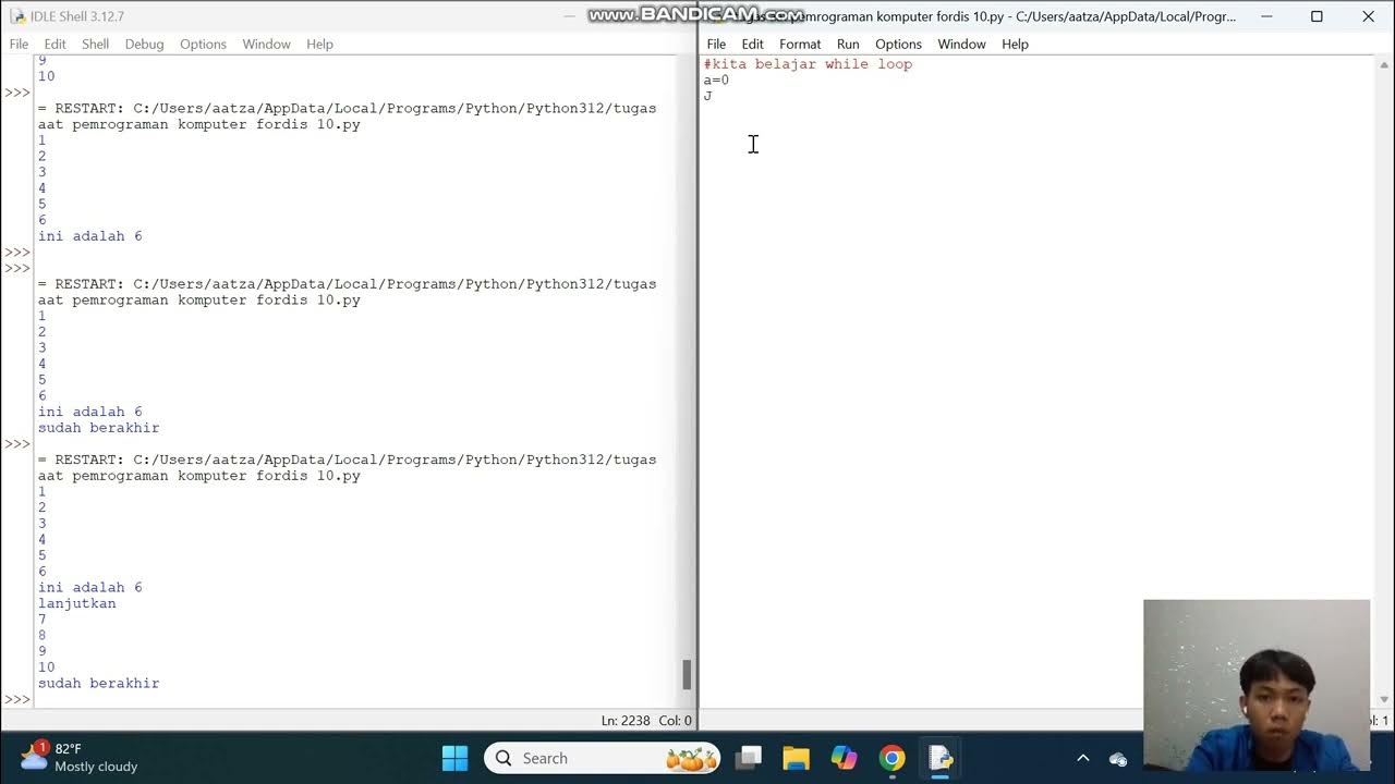 Tugas pemrograman komputer Aat Zaiulham While loop fordis 10 - YouTube