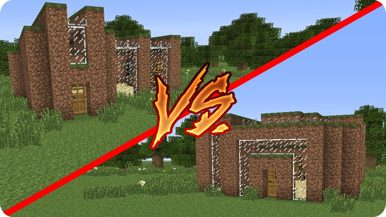 ¿QUIÉN CONSTRUYE LA MEJOR CASA DE TIERRA EN MINECRAFT? - YouTube