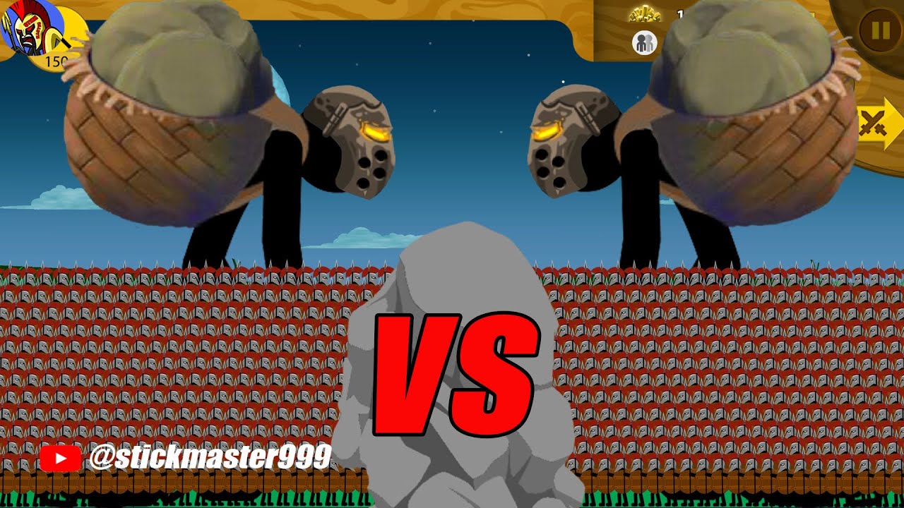 NO HACK NO UPGRADE ARMY 9999 NOOB SKIN FIGURES VS HUGE GIANT | STICK ...