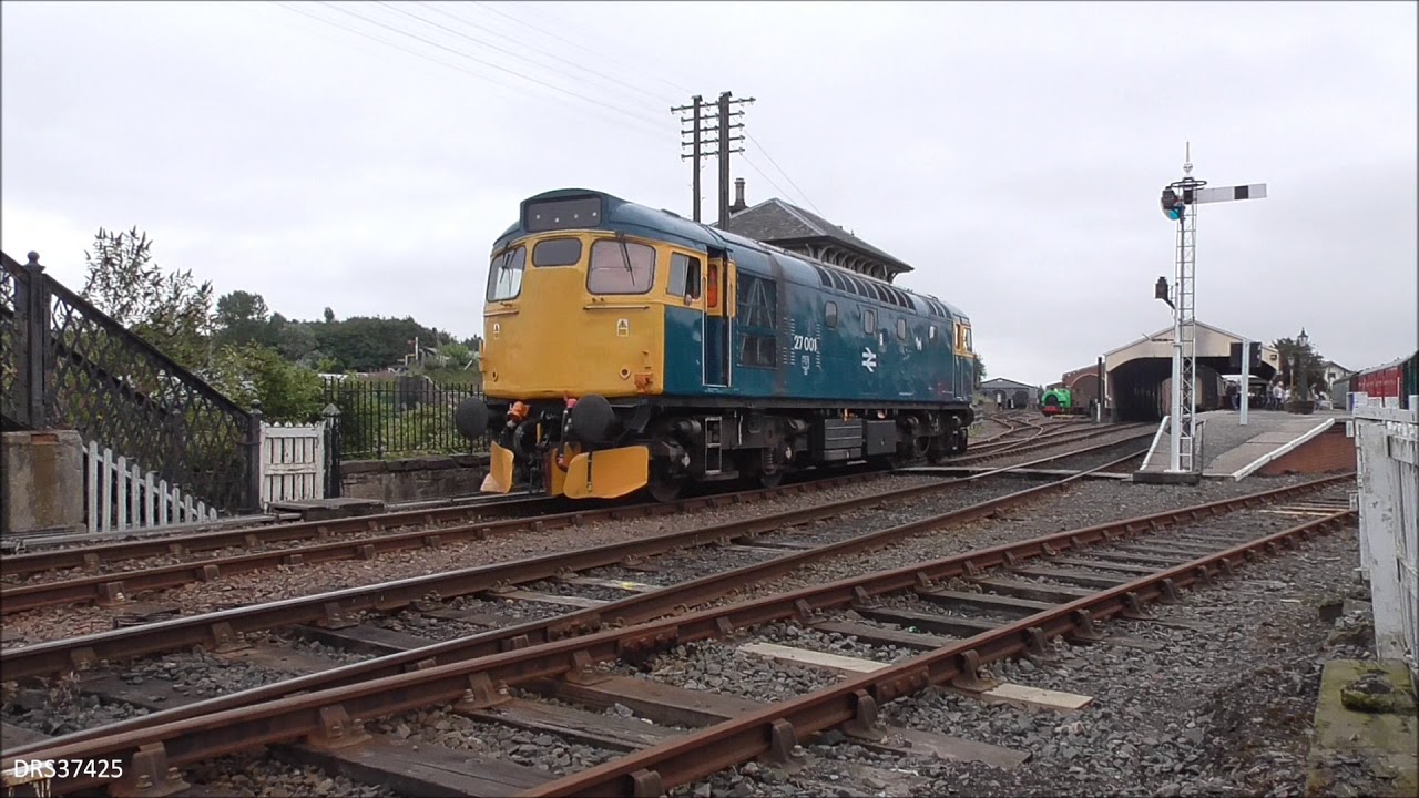 Class 27 27001 operating at Bo'ness Railway: 19th August 2018 - YouTube