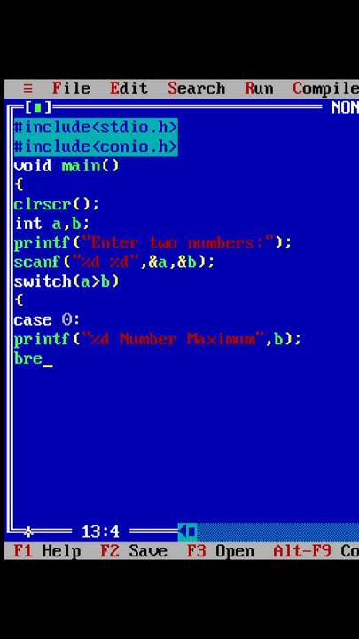 Find Max number between two numbers using switch case in C #shorts #short #dailyshorts #ai - YouTube