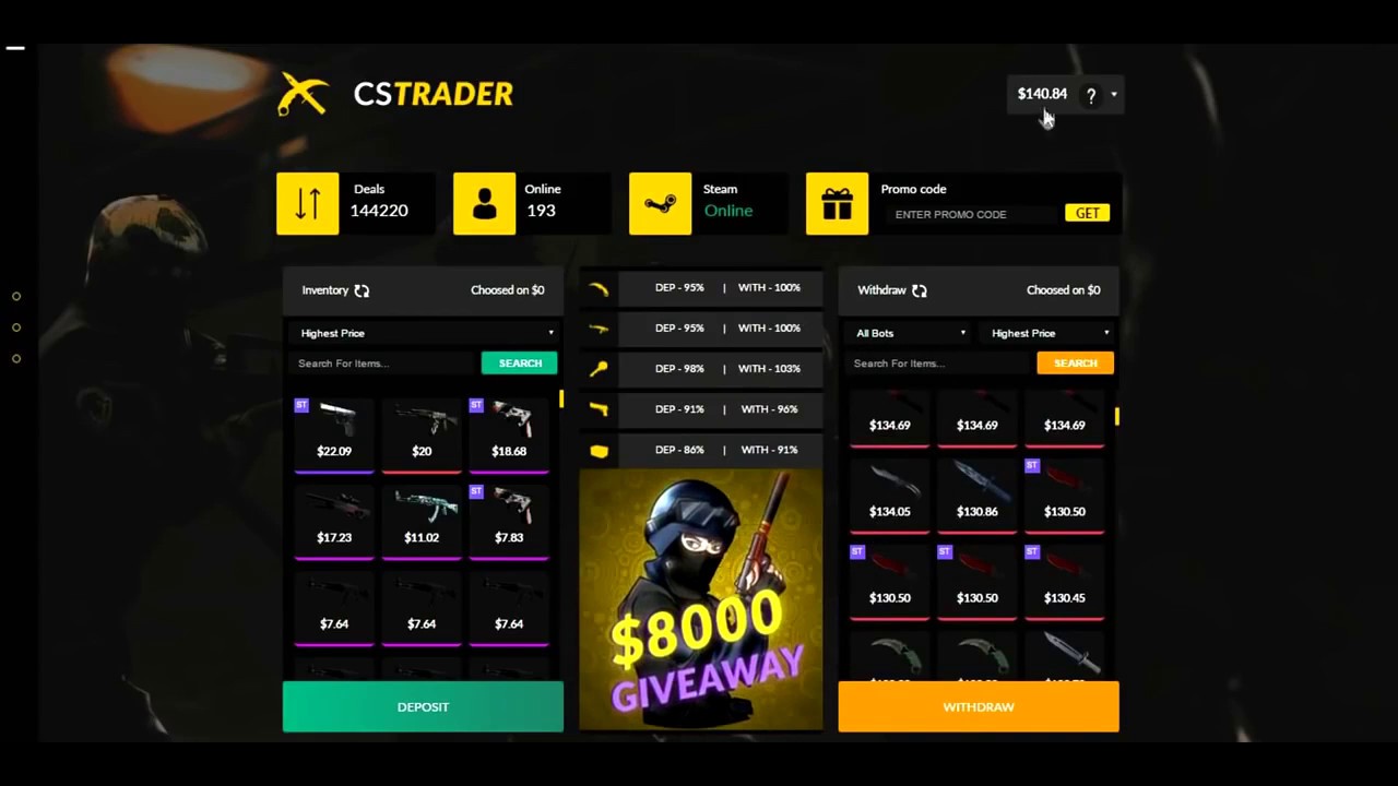 Trading platform promotional offer CS:GO - YouTube