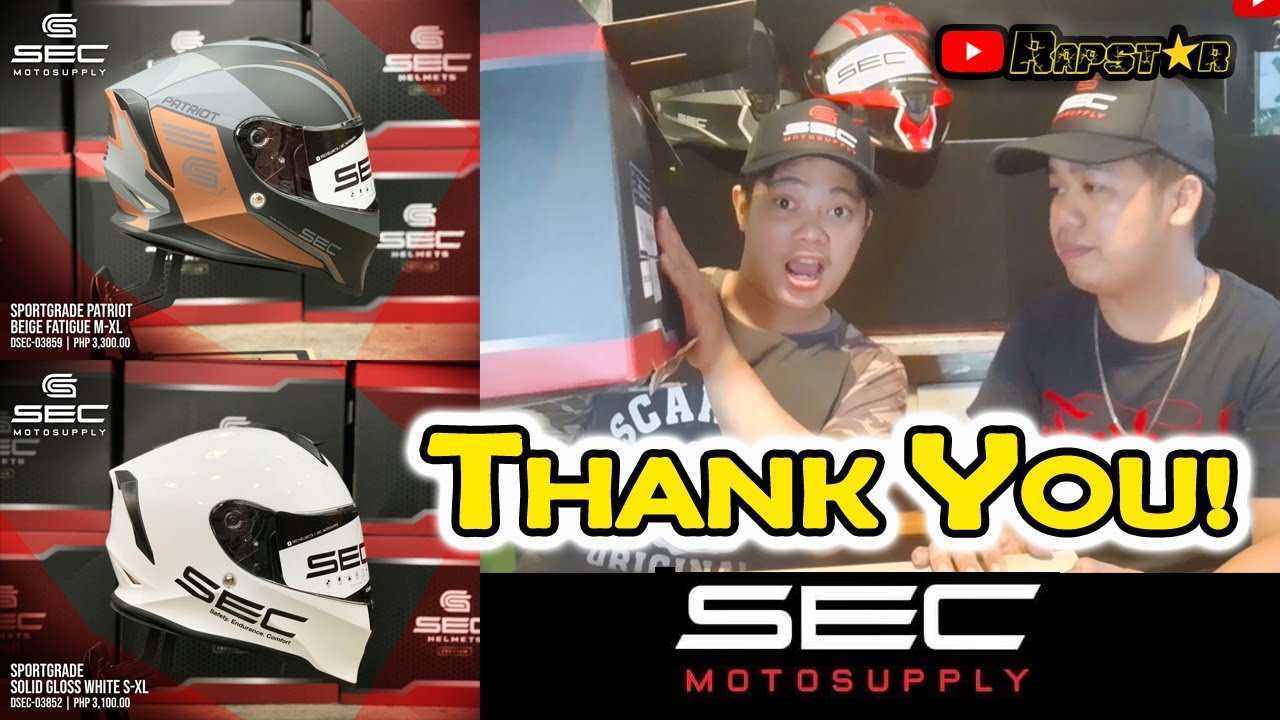 LATEST SEC HELMETS | SPORT GRADE PATRIOT - Thank you! SEC MOTOSUPPLY ...