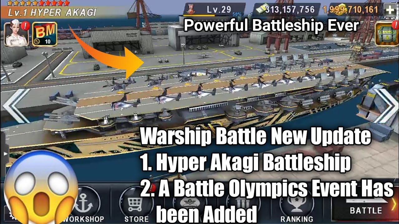 New Update Warship Battle (Hyper Akagi Battleship) And Battle Olympics ...