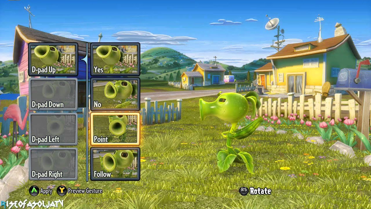 Plants vs Zombies Garden Warfare Peashooter Gestures - YouTube