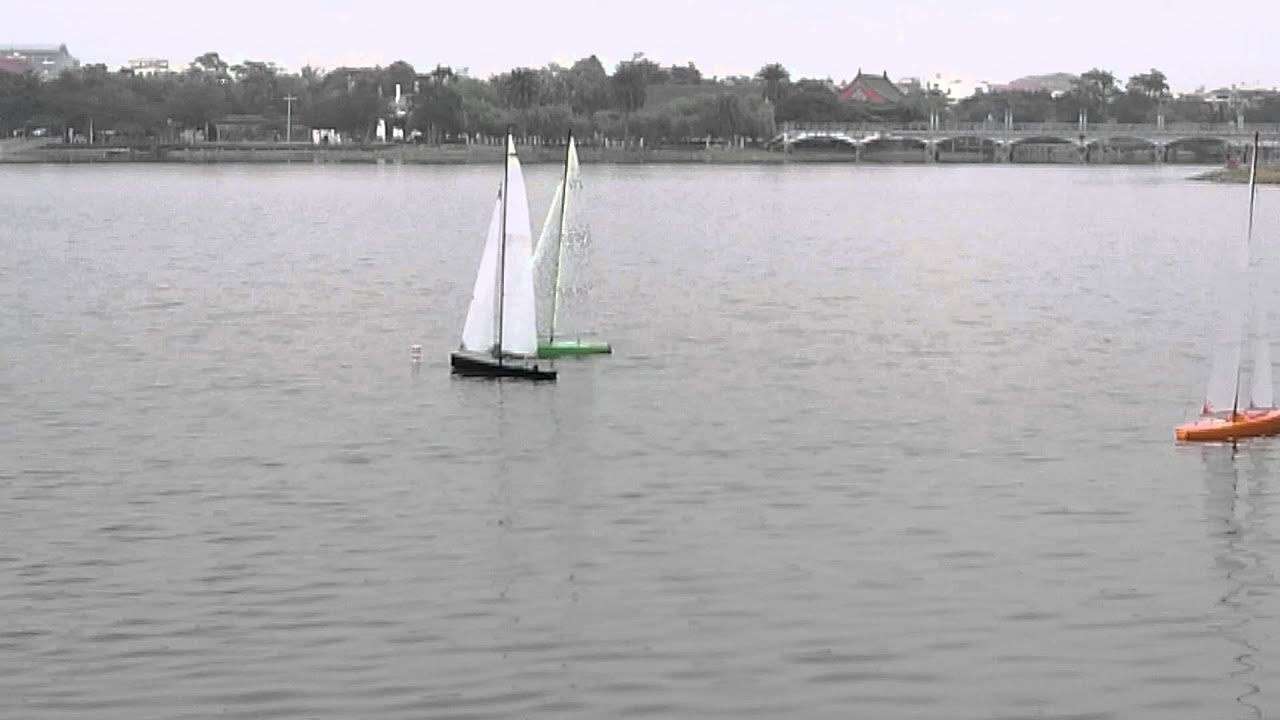 2015 One Meter RC Boat Sailing at Lotus Pond-3 - YouTube