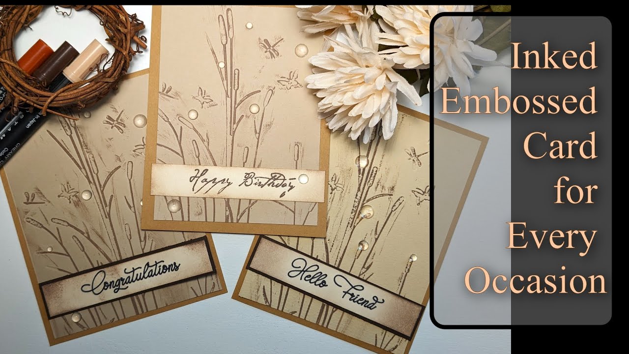 "Crafting Versatility: Inked Embossing Greeting Card for Every Occasion ...