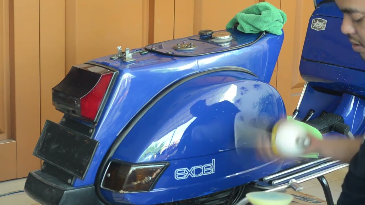 DETAILING MOTOR VESPA EXCEL | CLASSIC MOTORCYCLE COATING | POLES VESPA ...