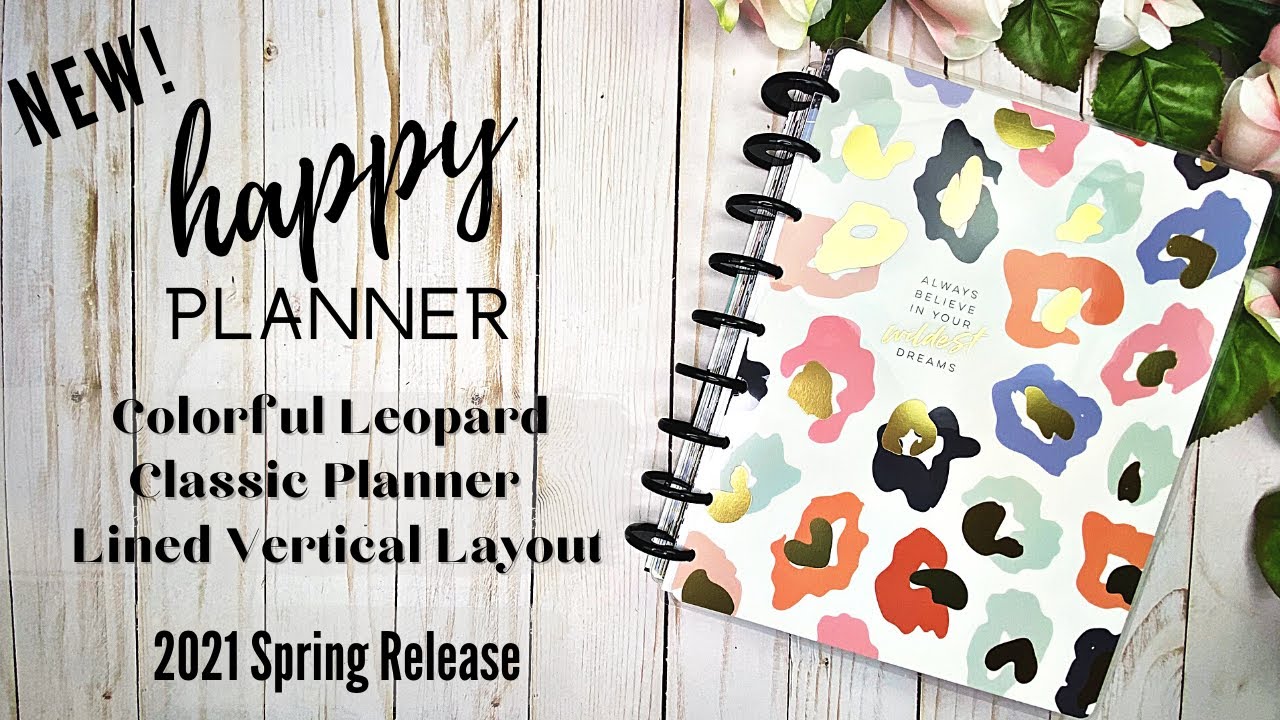 NEW HAPPY PLANNER! COLORFUL LEOPARD CLASSIC PLANNER / LINED VERTICAL ...