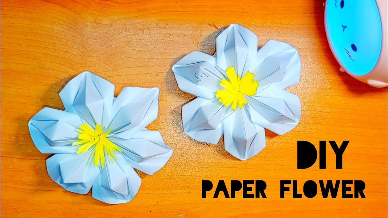 DIY paper flower 🌸 | How to make a paper flower| Paper folding craft ...