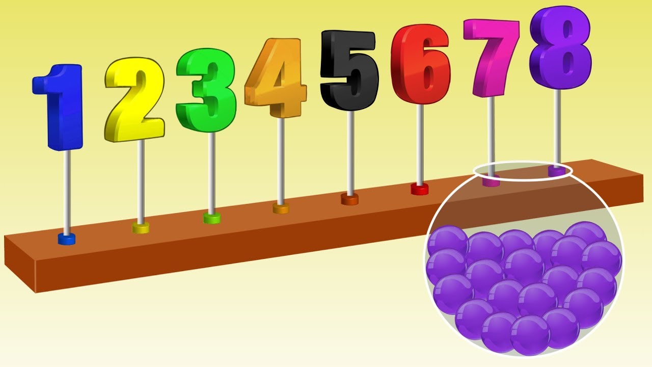 Numbers Lollipops | Learning Numbers And Colors With Color Balls For ...