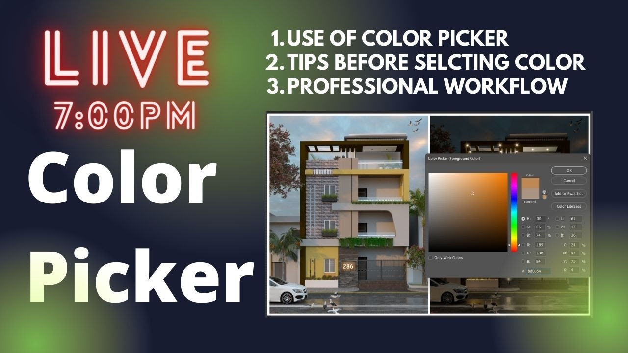 How to Use Color Picker Tool to Select True Color || Photoshop - YouTube