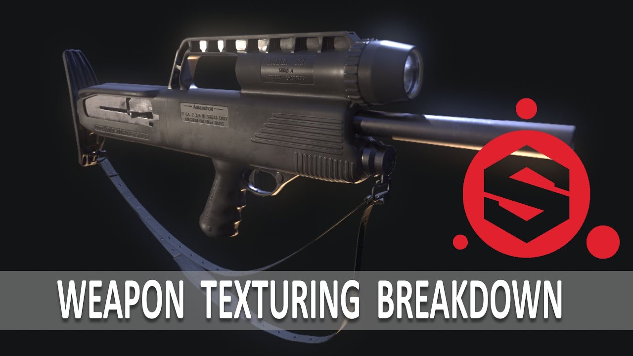 Weapon Texturing Breakdown - Substance Painter - YouTube