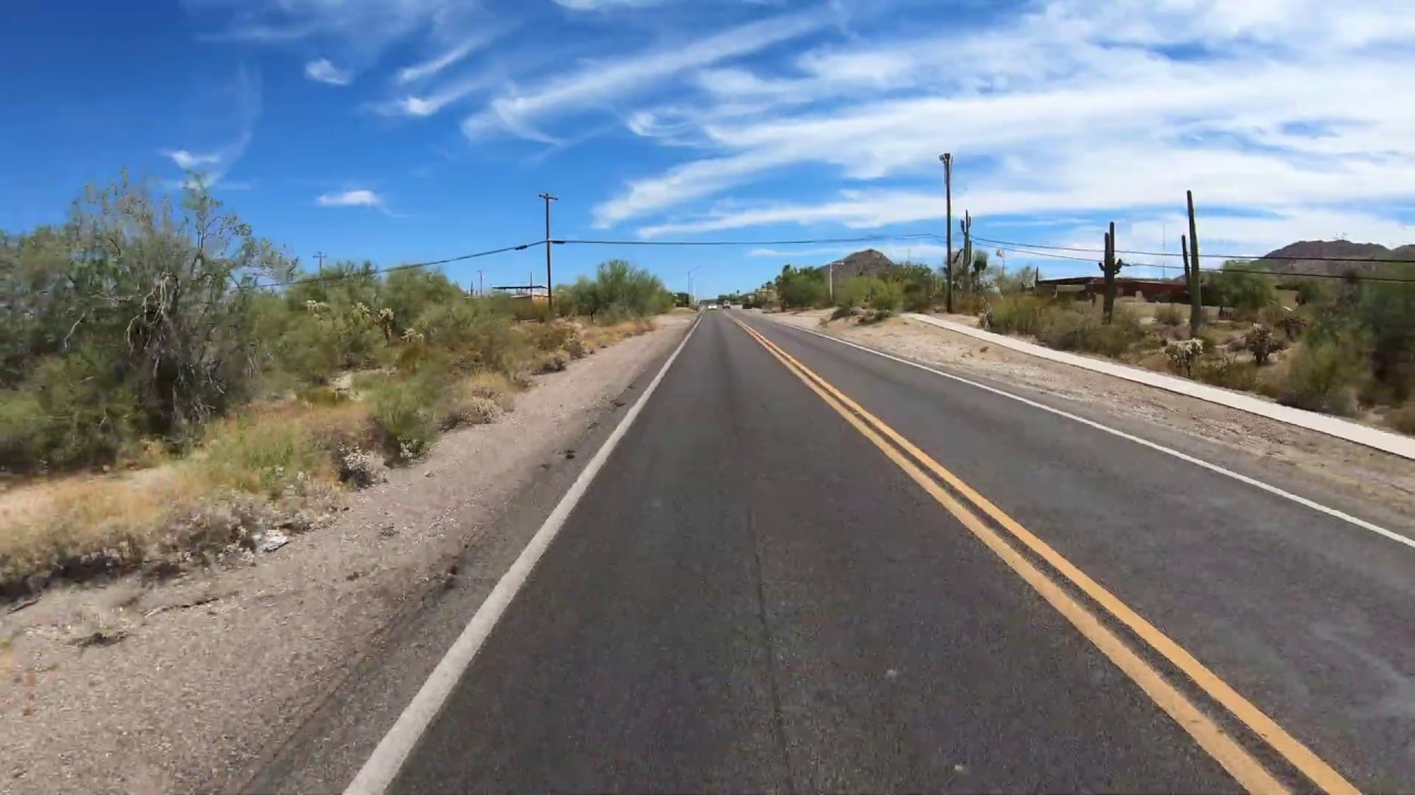 Dollar General to 10 Mile Wash, Ajo, Arizona, AZ-85 North, 7 July 2019 ...