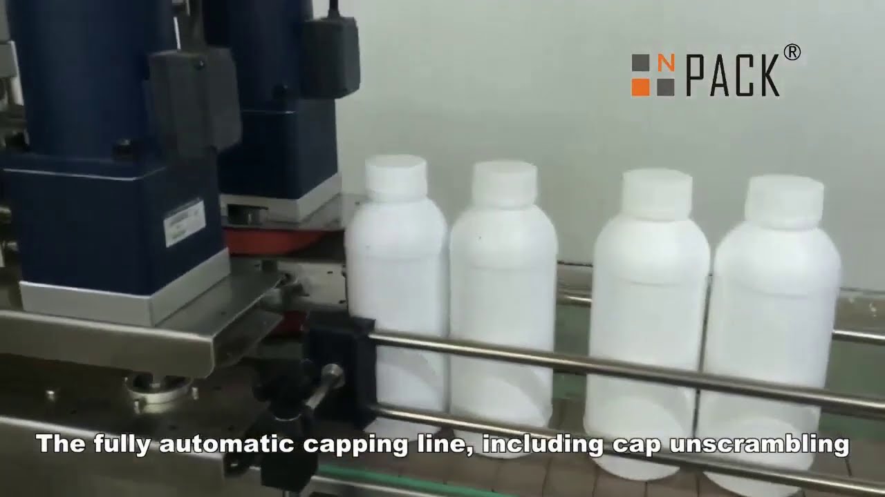 Automatic Bottle Capping Machine Servo Motor Automatic Capping System ...