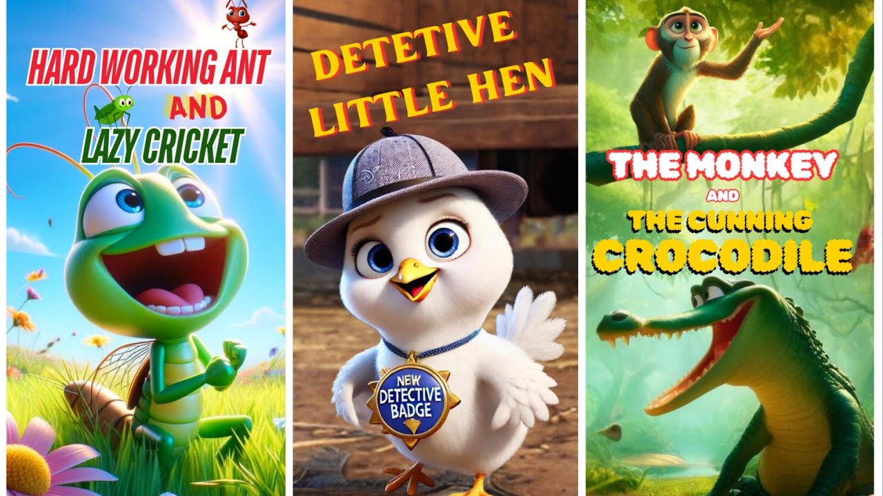 Bedtime Stories Collection 6 | Brave Ant and Lazy Cricket | Detective ...