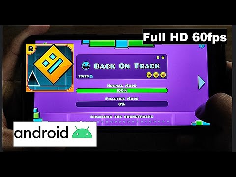 BACK ON TRACK 100% 3 COINS GEOMETRY DASH POV - ANDROID GAMEPLAY - Full ...