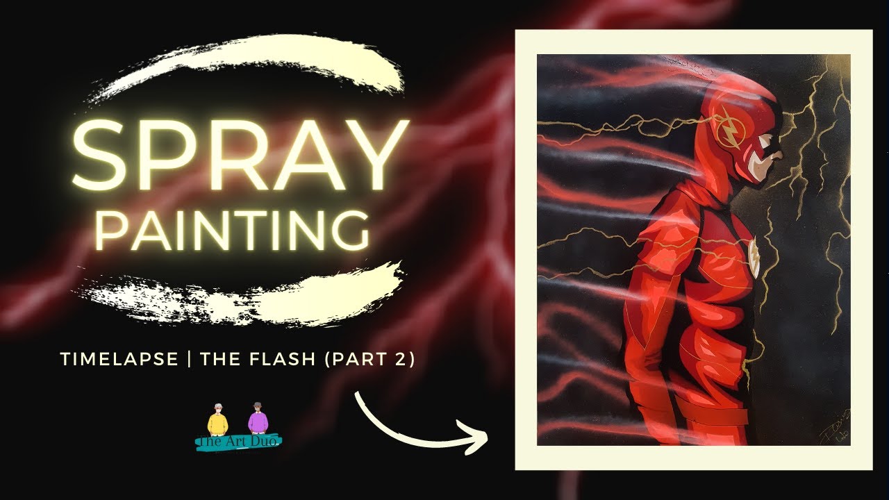 Timelapse | speed spray painting THE FLASH | part 2 - YouTube