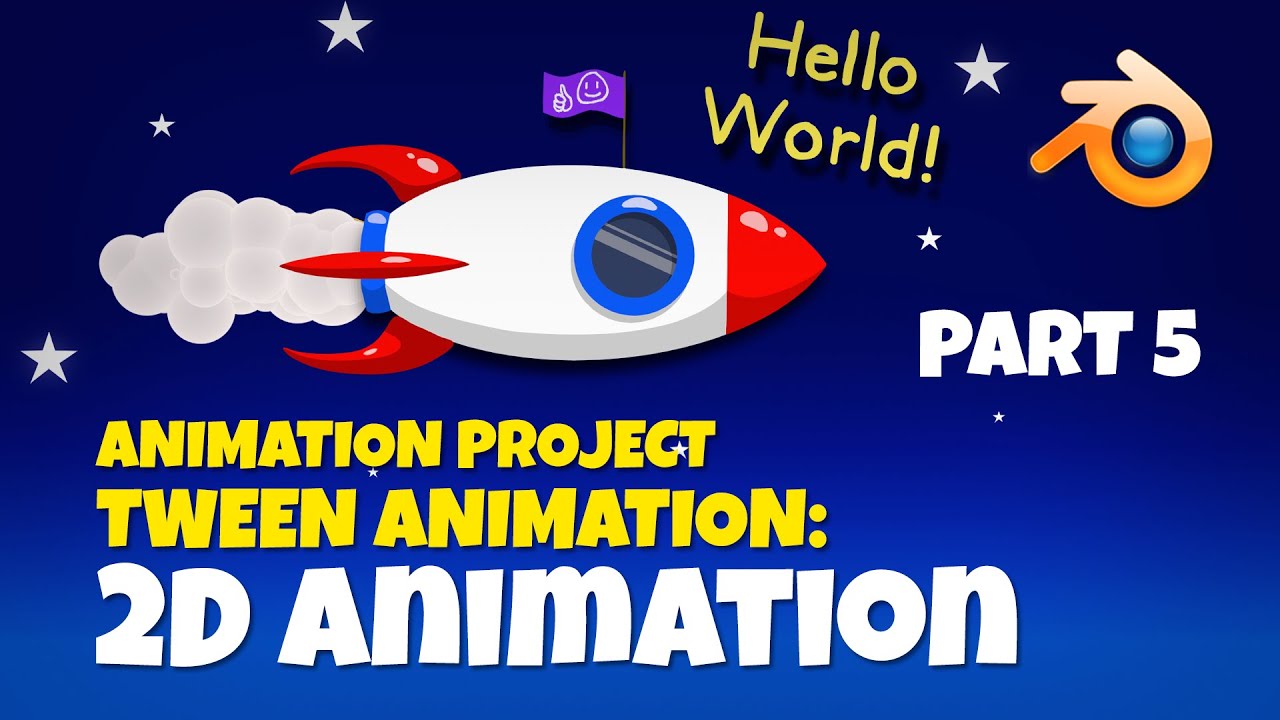 Let's Animate! TWEEN ANIMATION - We will animate a Rocket in Blender 2. ...