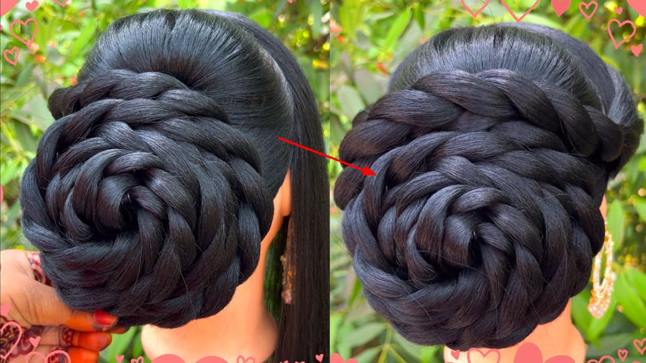 Beautiful Juda Hairstyle For Wedding | Easy Bun Hairstyle | Quick Party ...
