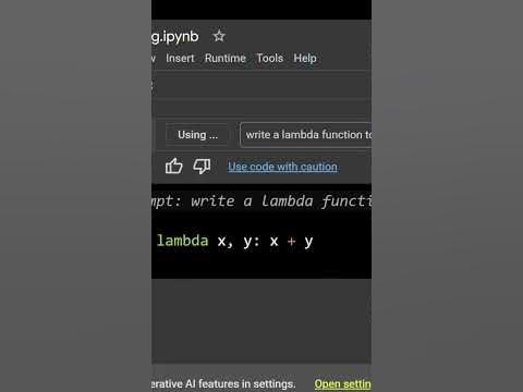 Using AI in google colab to write lambda functions #Shorts #googlecolab ...
