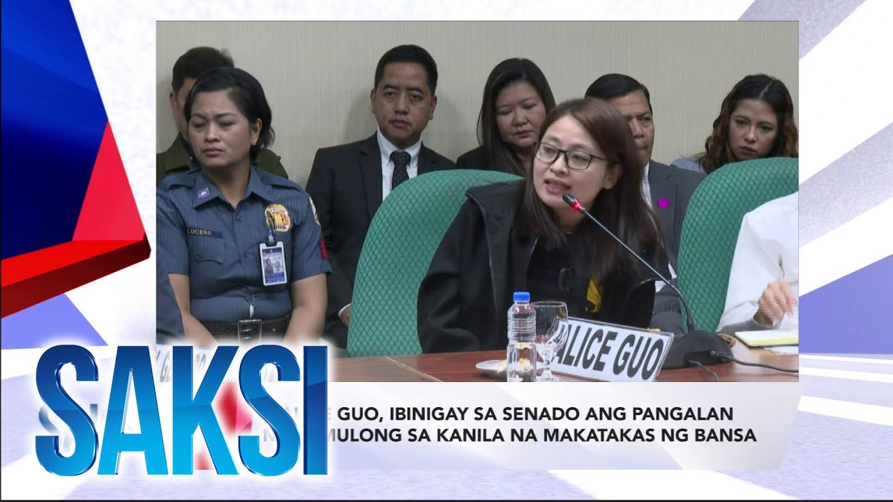 Saksi: (Recap) Alice Guo, ibinigay sa senado ang pangalan ng ...
