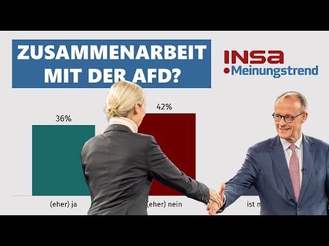 INSA-Umfrage: Zusammenarbeit zwischen Union und AfD? + Sonntagsfrage, Frieden in der Ukraine