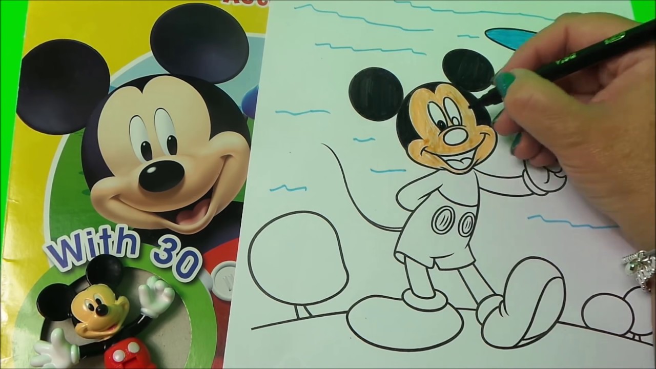 Colour Mickey Mouse Clubhouse picture with Marker Pens :) - YouTube