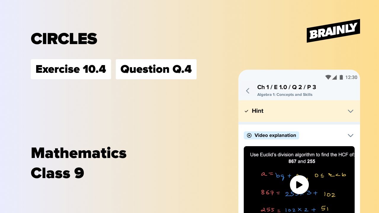 If a line intersects two concentric circles, Chapter 10, Exercise 10.4 ...