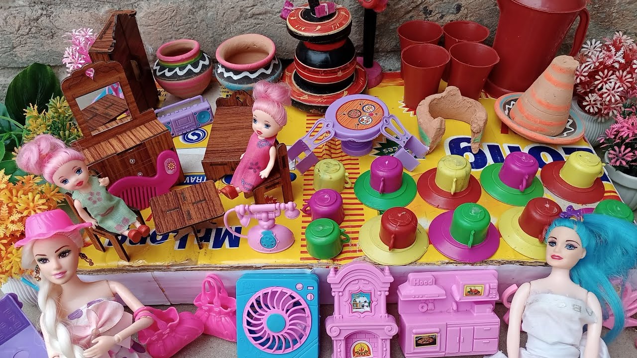 pushpa barbie doll part 12/tinki minki new setting kitchen/tinki pinki ...