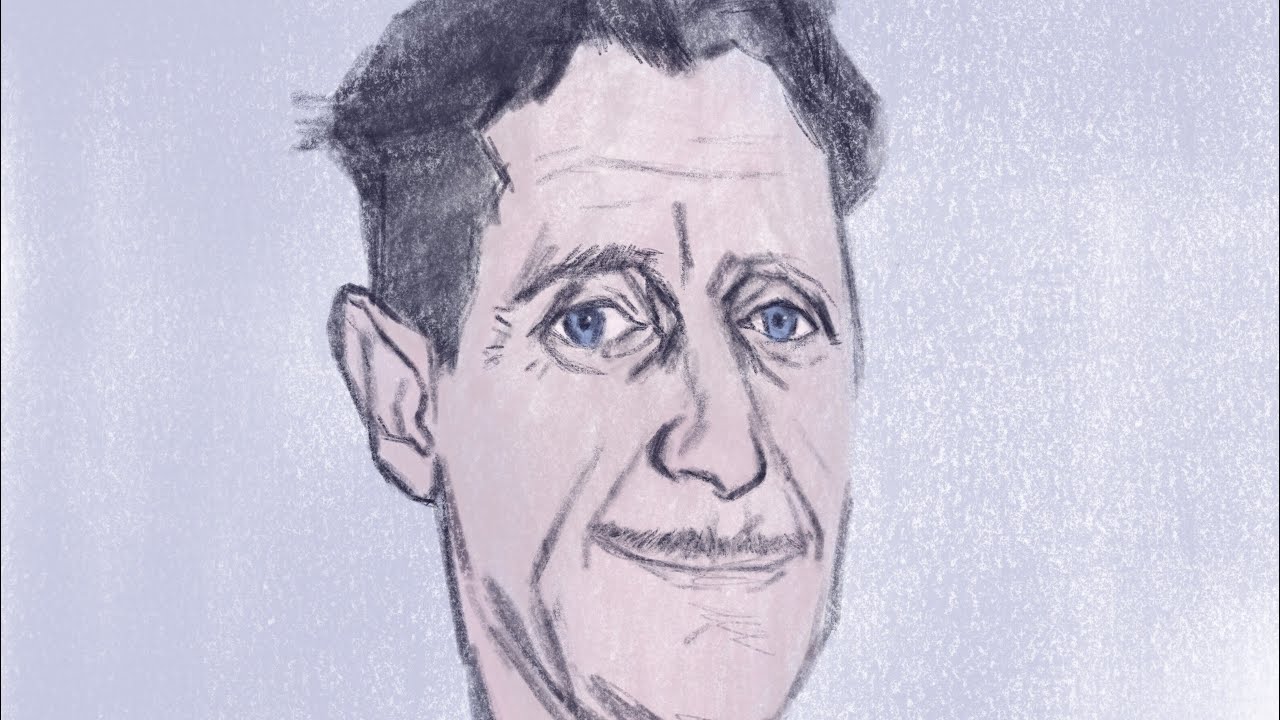 George Orwell Portrait Drawing - YouTube