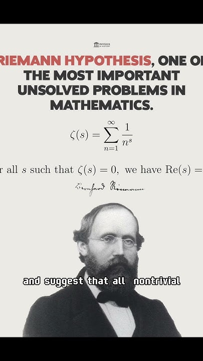 The Riemann Hypothesis: Mathematics' Greatest Unsolved Problem - YouTube