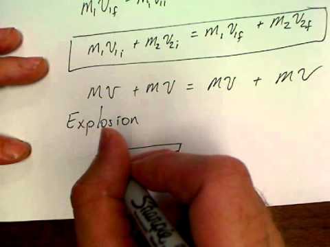 Physics Unit 6.2 Conservation of Momentum (Explosions) - YouTube