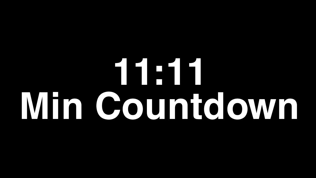 1111 Timer Countdown Black 4K - YouTube