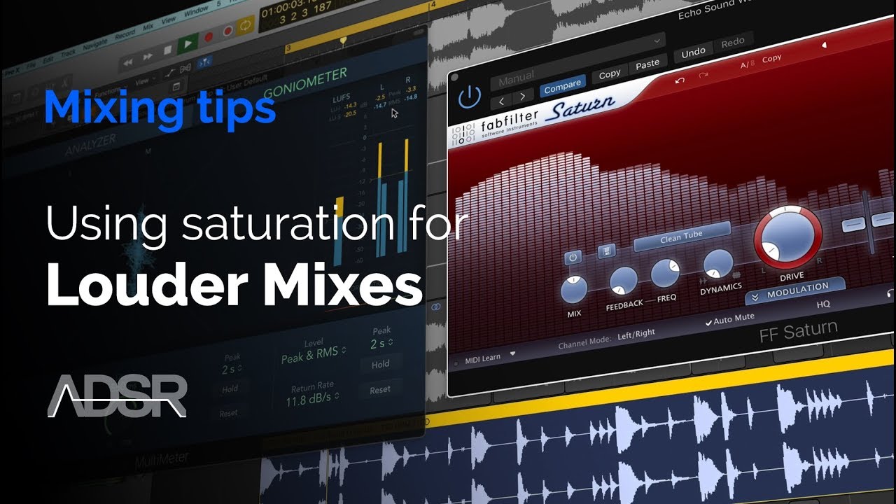 Using saturation for a louder mix - Mixing tips - YouTube