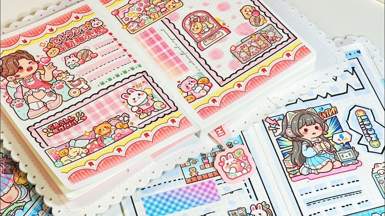 stickers journaling 🩷🩷cute small mochi sticker🌈 Immersive ASMR bullet ...