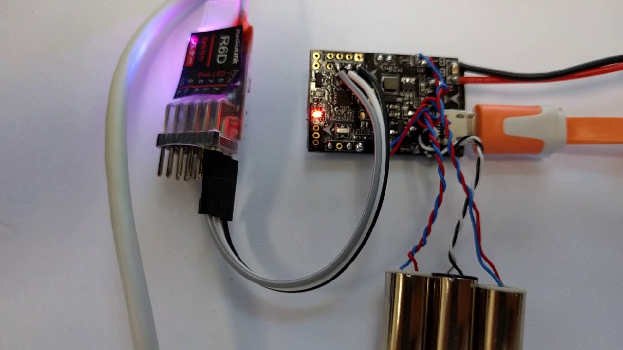 F3 brushed setup with radiolink controller r6d - YouTube