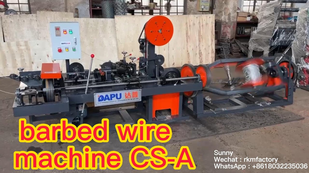 barbed wire machine CS-A - YouTube