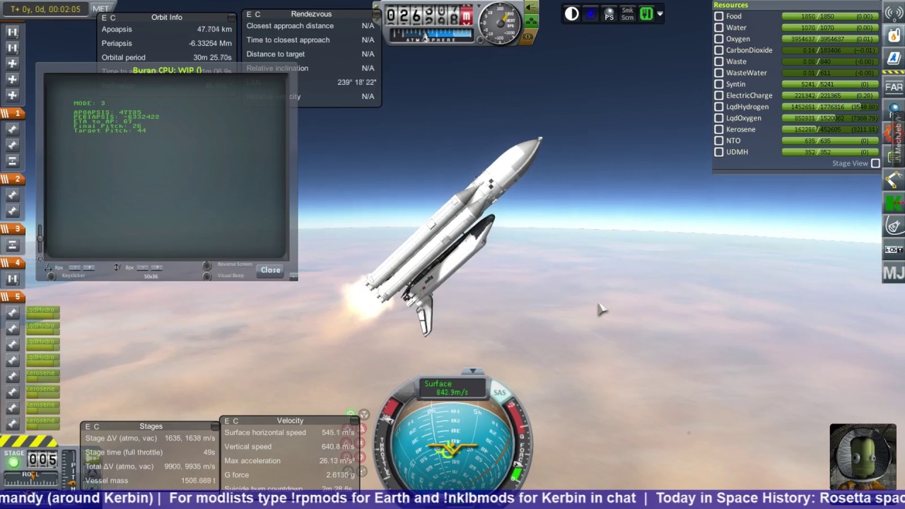 Kerbal Space Program/RO - Test of DECQ's Buran in Realism Overhaul ...