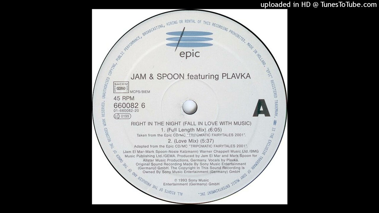 Jam & Spoon feat. Plavka - Right In The Night (Fall In Love With Music ...