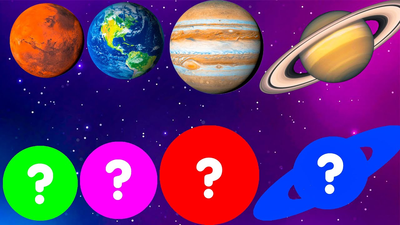 Planet SIZES And NAMES | Learn COLORS with Planet comparison Game - YouTube