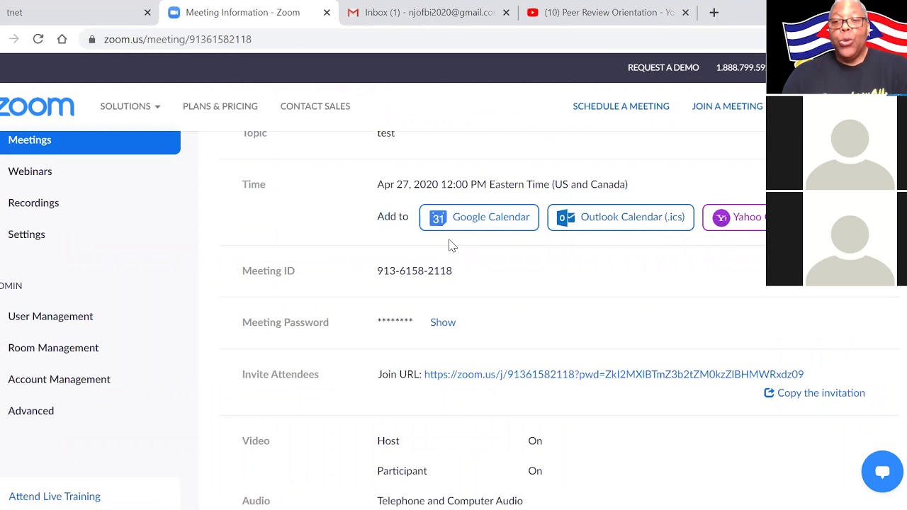 Scheduling a Zoom meeting on the OFBI Zoom Platform - YouTube