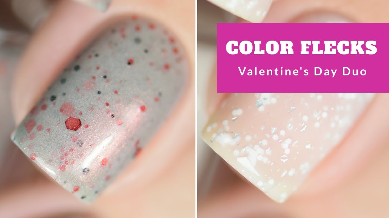 COLOR FLECKS || дуэт лаков ко Дню Святого Валентина - YouTube