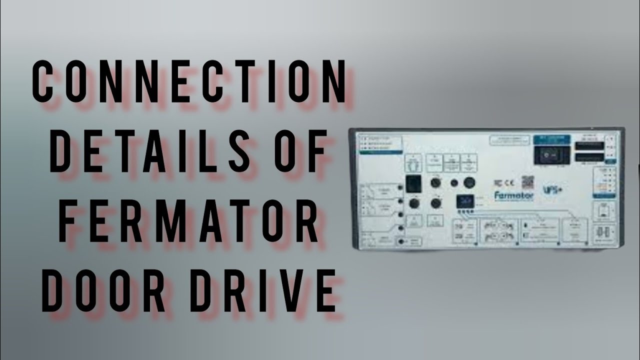 how to connect door drive/ fermator door drive settings/ details/vf4/vf5 fermator drive/tamil ...