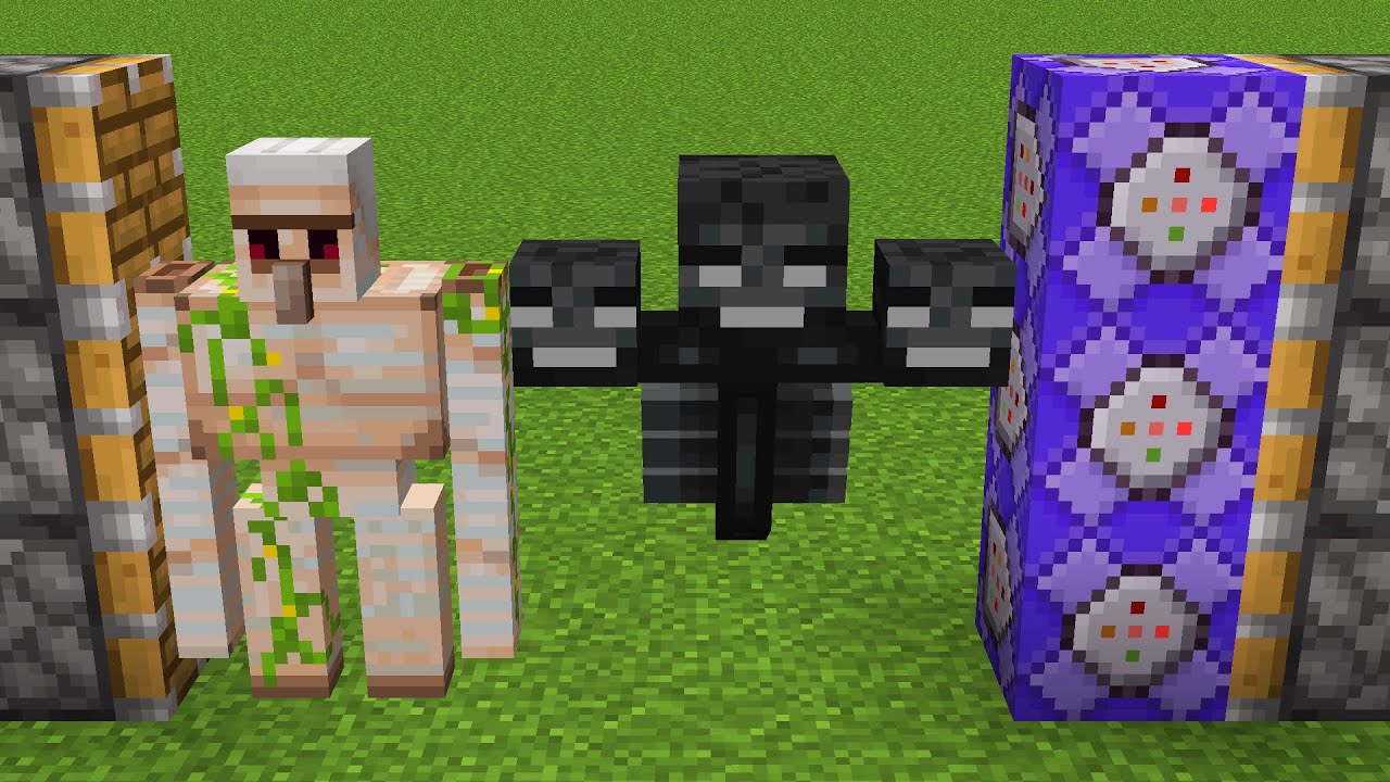 iron Golem + Wither + command block = ??? - YouTube