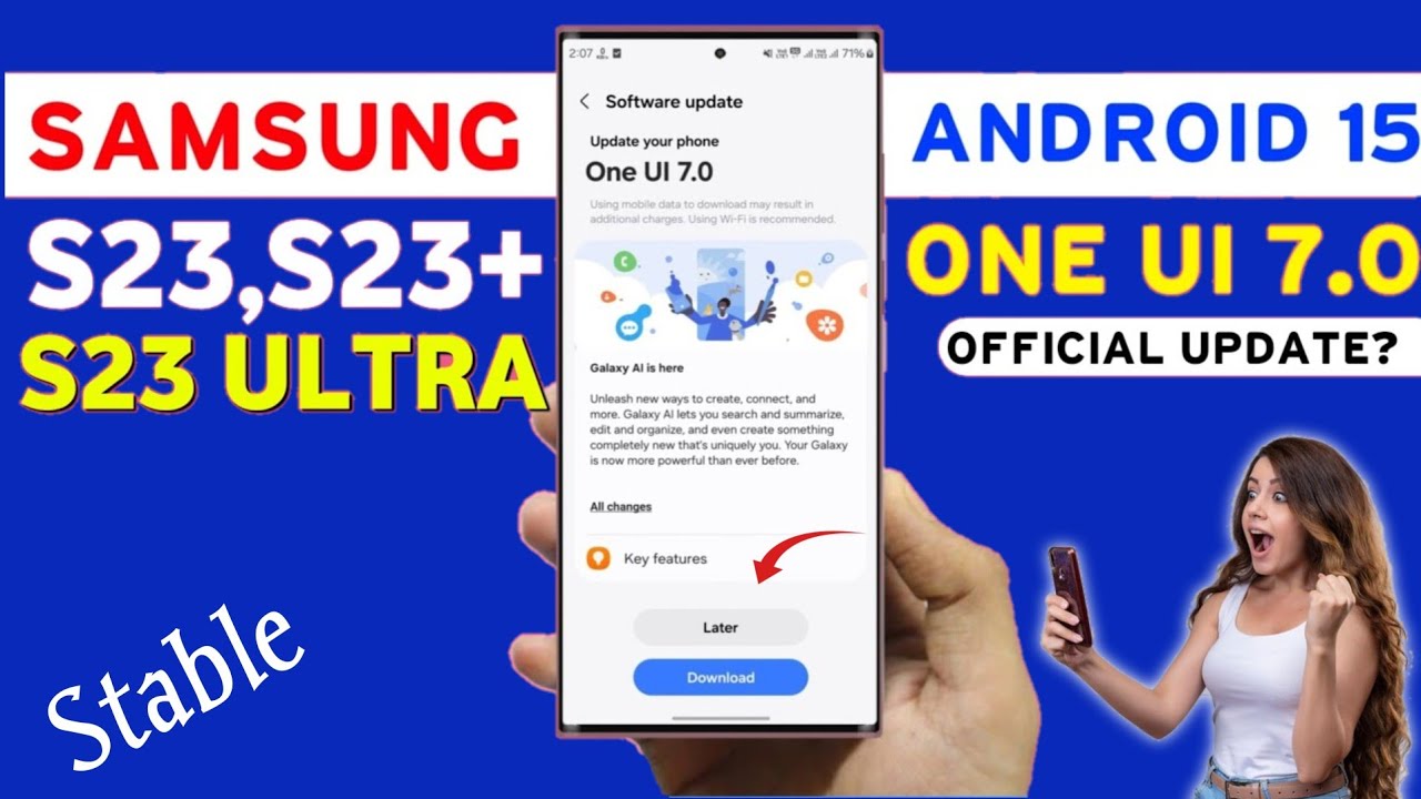 Samsung (S23,S23+/S23 Ultra) One Ui 7.0 Official Update Release💪 ...
