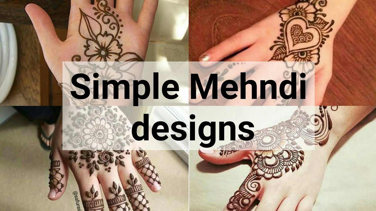 30 Simple DIY Mehndi design ideas - YouTube
