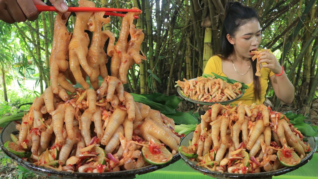 Chicken feet salad with chili cook recipe - Cook recipe - YouTube Chicken feet salad with chili cook recipe - Cook recipe - YouTube